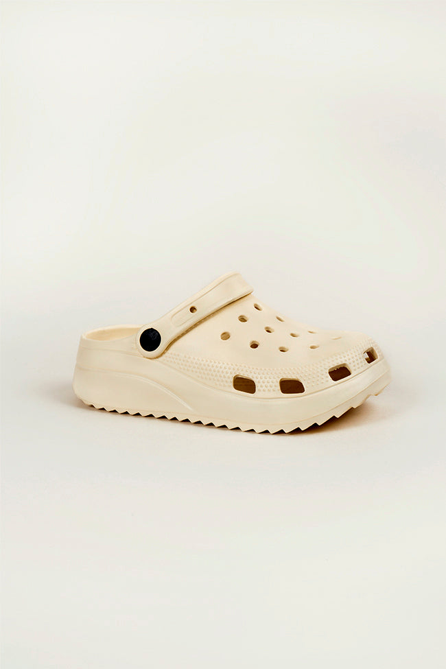 Aurora Ladies Wedge Clogs Stone Me (Beige) – Kenyons Footwear